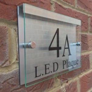 Modern House Sign Door Number / Street Plaque With Led Holder - Etsy