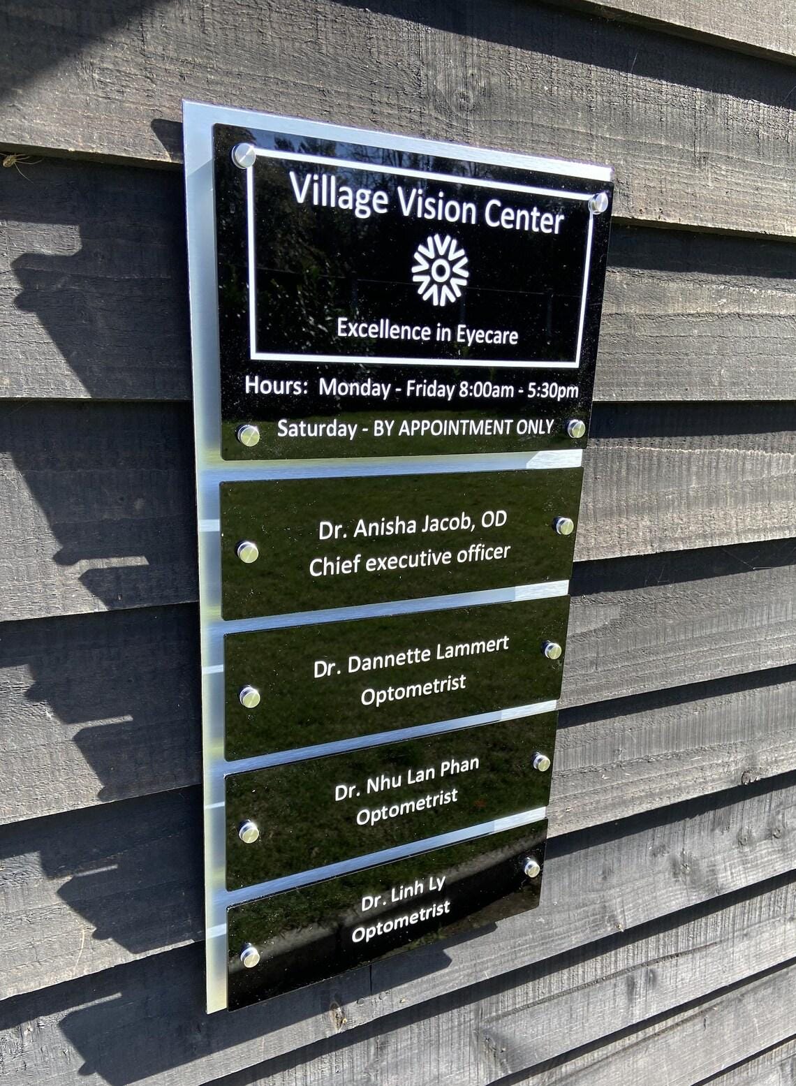Optician Entrance Modern Sign Plaque, Custom Made With Your Choice of ...
