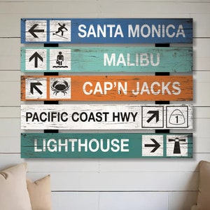 Custom Wood Beach Sign - Rustic Seaside Cottage Decor - Etsy