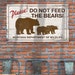 Don't Feed the Bears Rustic Wood Sign, Distressed Cabin and Lodge Decor ...