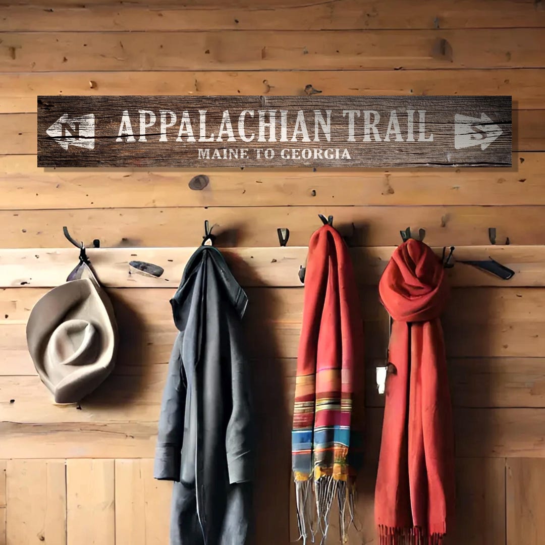 Custom Appalachian National Trail Sign - Personalized Woodsy and Rustic ...