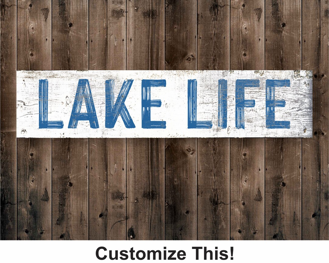 Lake Life, Rustic Wood Sign, Lake, River Beach House Signs, Airbnb ...