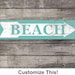Beach Directional Sign, Rustic Wood Sign for Cottage or Beach House, A ...
