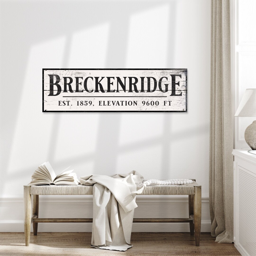 Custom Rustic Wood Destination Sign With Established Date and Elevation ...