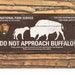 Buffalo Warning National Park Rustic Wood Sign, Rustic Cabin Decor ...