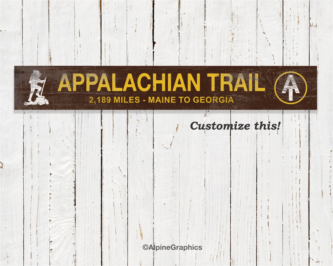 Appalachian Trail Wooden Sign Rustic and Woodsy This - Etsy