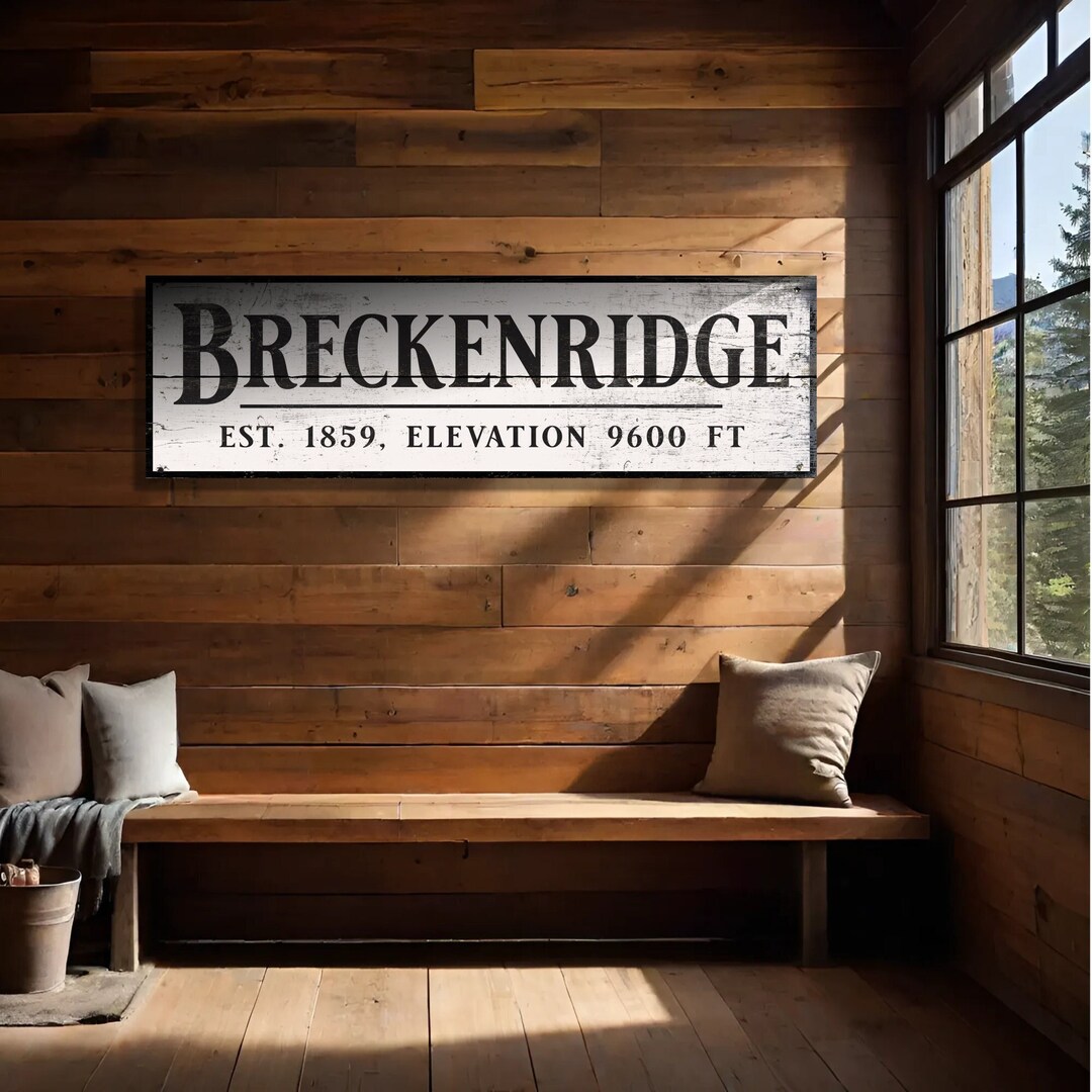 Custom Rustic Wood Destination Sign With Established Date and Elevation ...