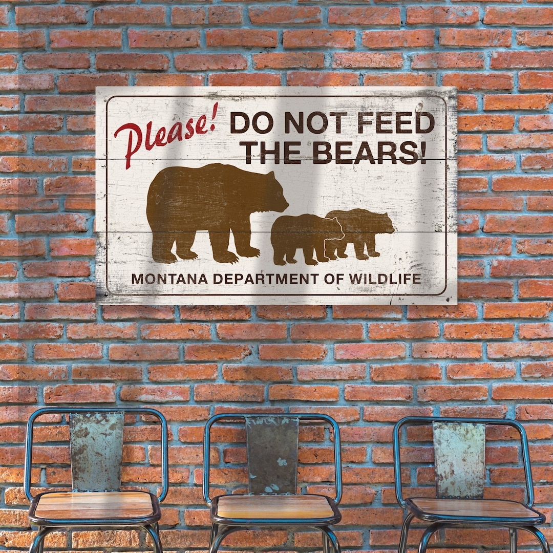 Don't Feed the Bears Rustic Wood Sign Distressed Cabin - Etsy