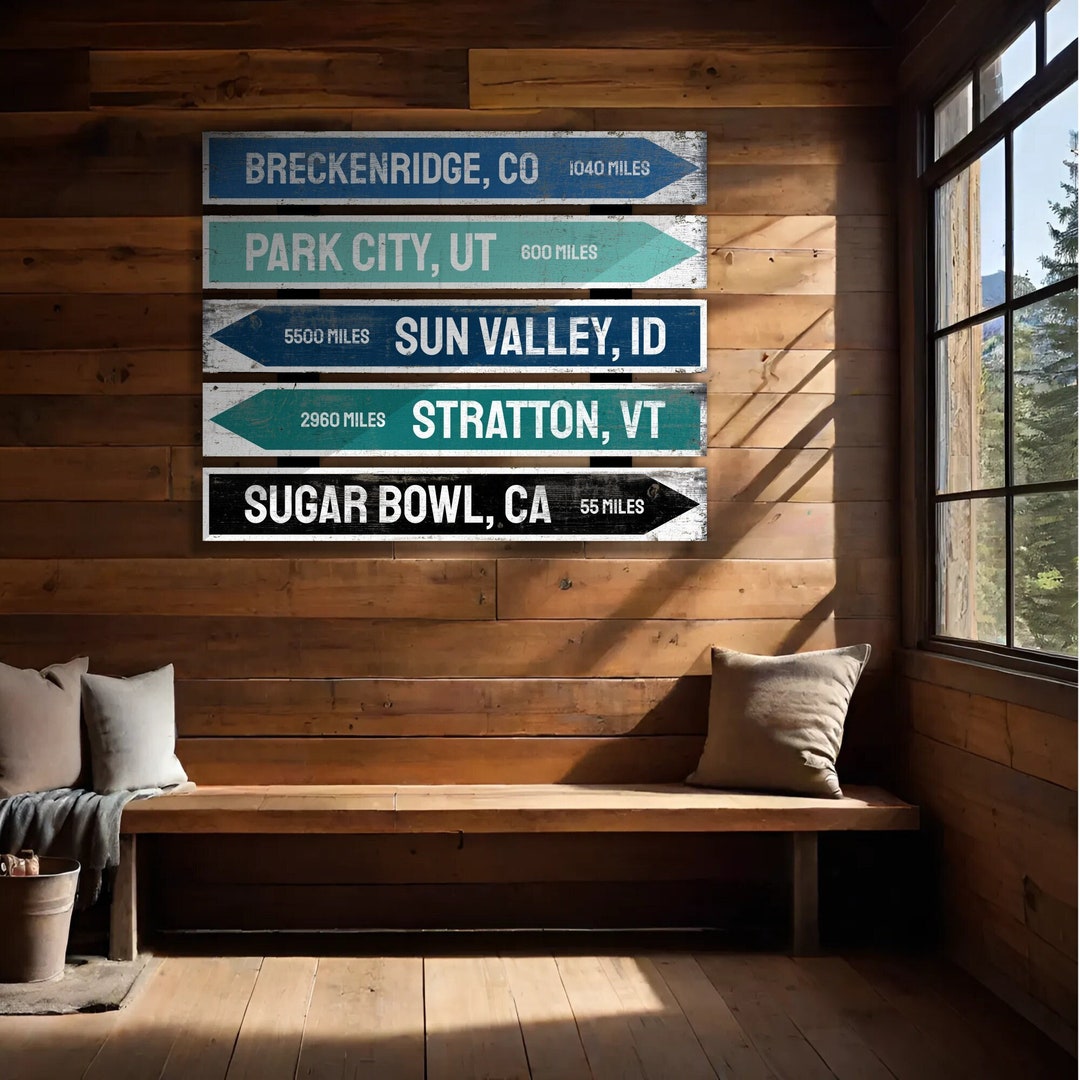 Custom Ski Trail Signs, Rustic and Woodsy Trail Markers With a ...