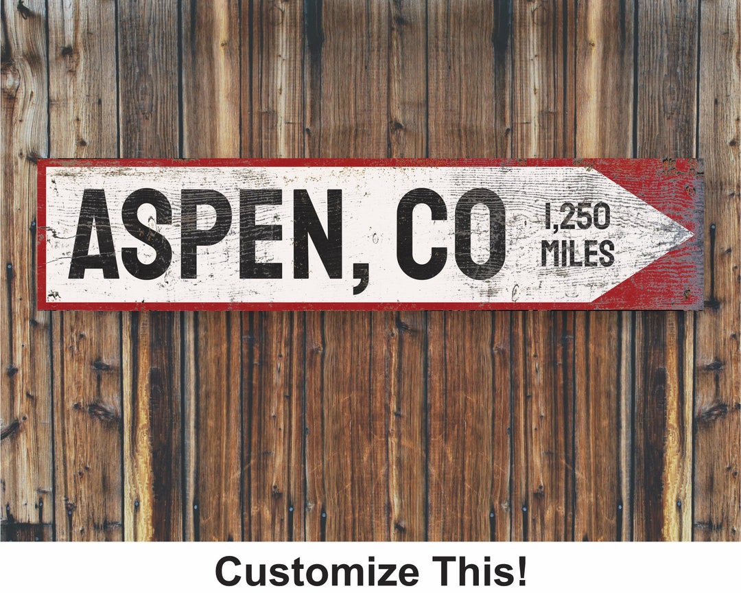 Customize This Aspen Colorado Wood Sign, Rustic and Woodsy, This ...