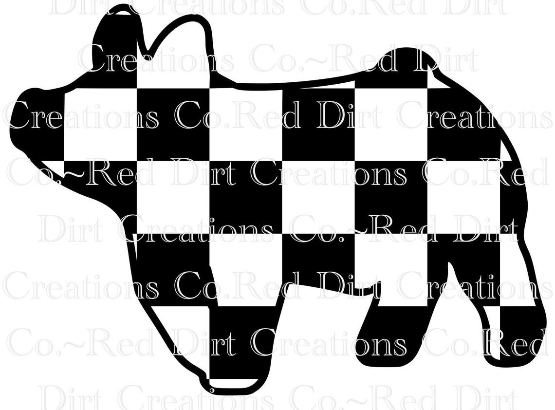 Checkered Show Animals Digital File - Etsy