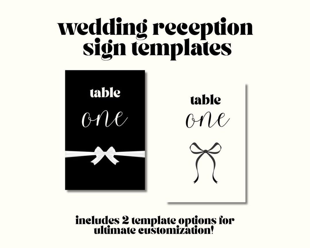 Simple & Elegant Wedding Reception Table Signs - Etsy UK