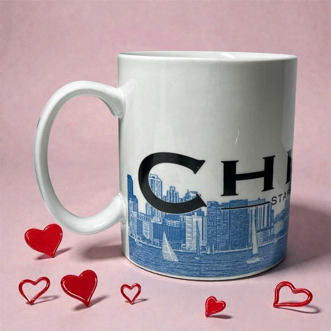Starbucks Chicago 2002 Barista Skyline Series Global Icon 18oz Coffee ...
