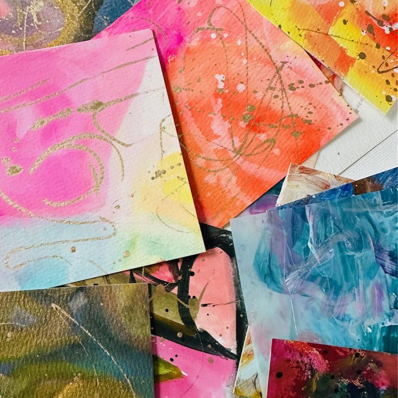 Hand Painted Papers - Etsy