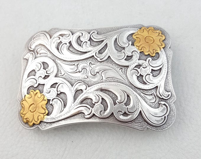 Western-inspired Floral, Filigree Pattern Buckle - Etsy