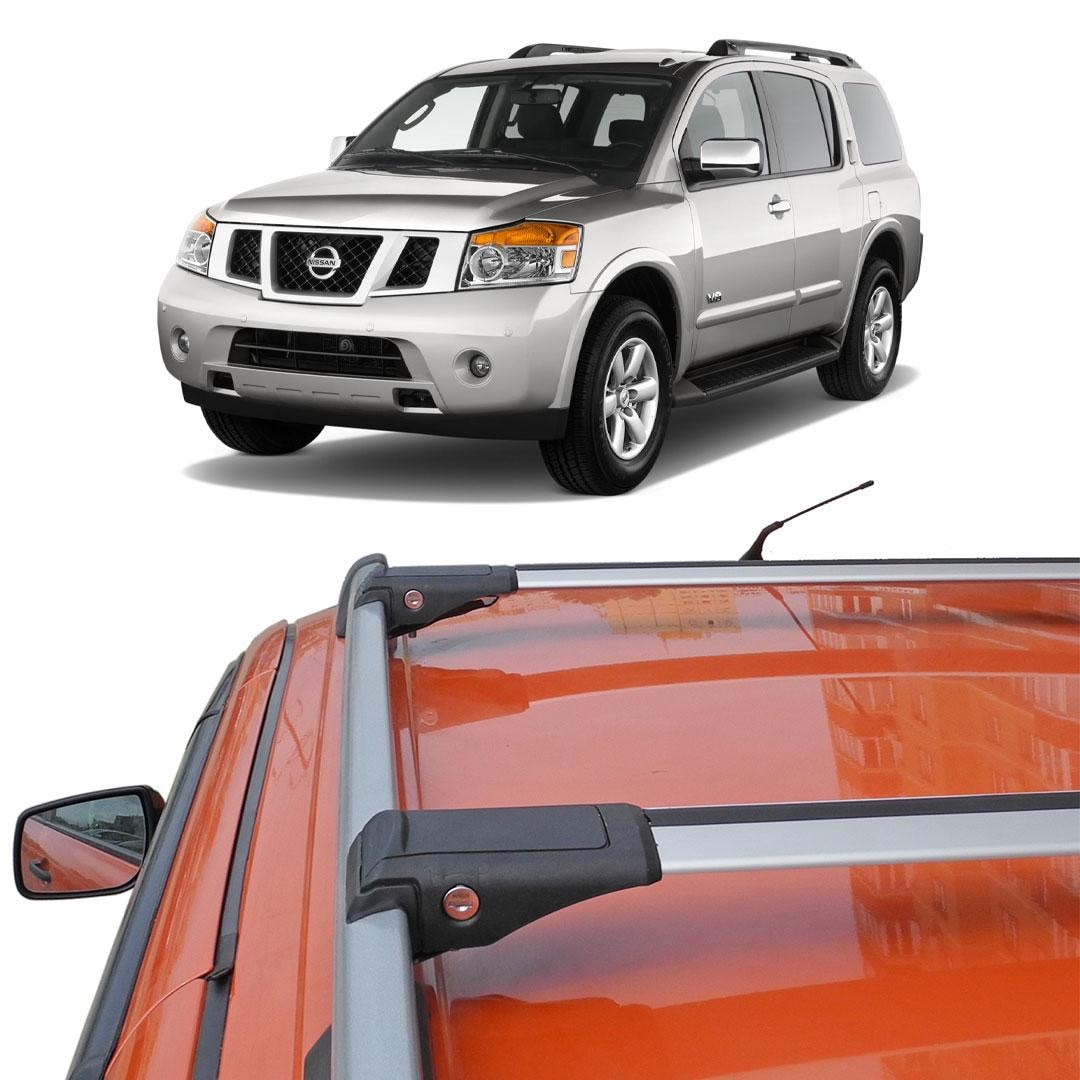 Roof Rack Cross Bars Set For Nissan Armada Mk1 2004 2016 Silver Set Etsy
