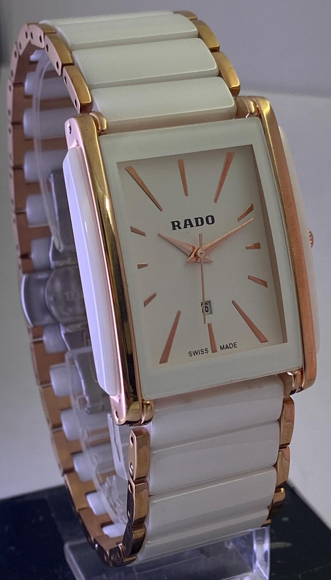 Refurbished Rado Integral, 6 O'clock Date White Ceramic, Two-tone ...
