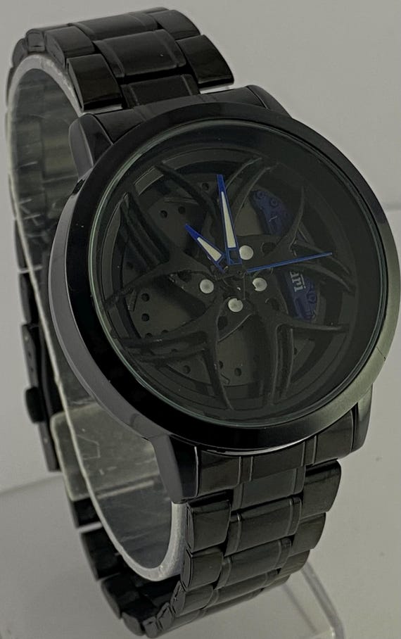 Rare Ferrari Spinning Wheel Black Dial All Black Men'… - Gem