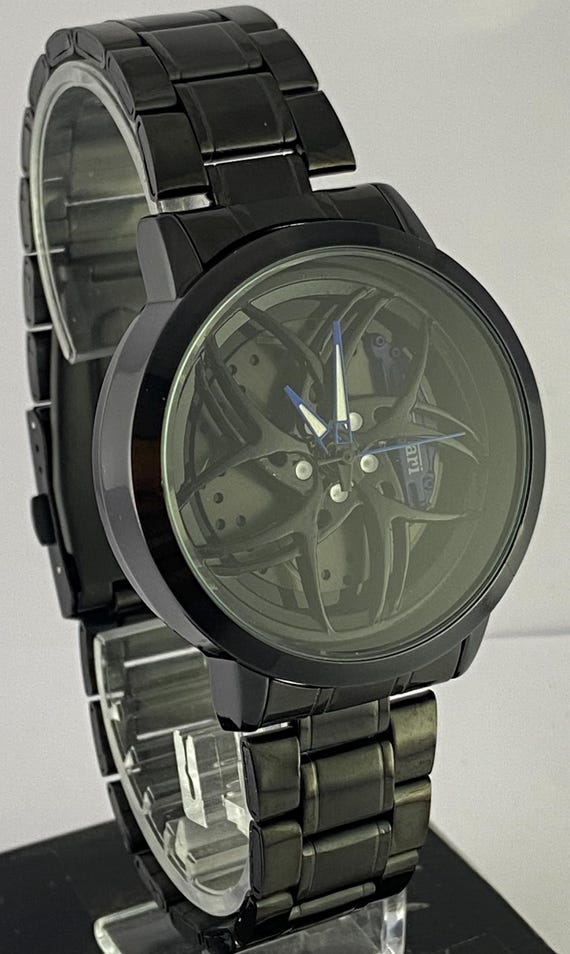 Rare Ferrari Spinning Wheel Black Dial All Black Men'… - Gem