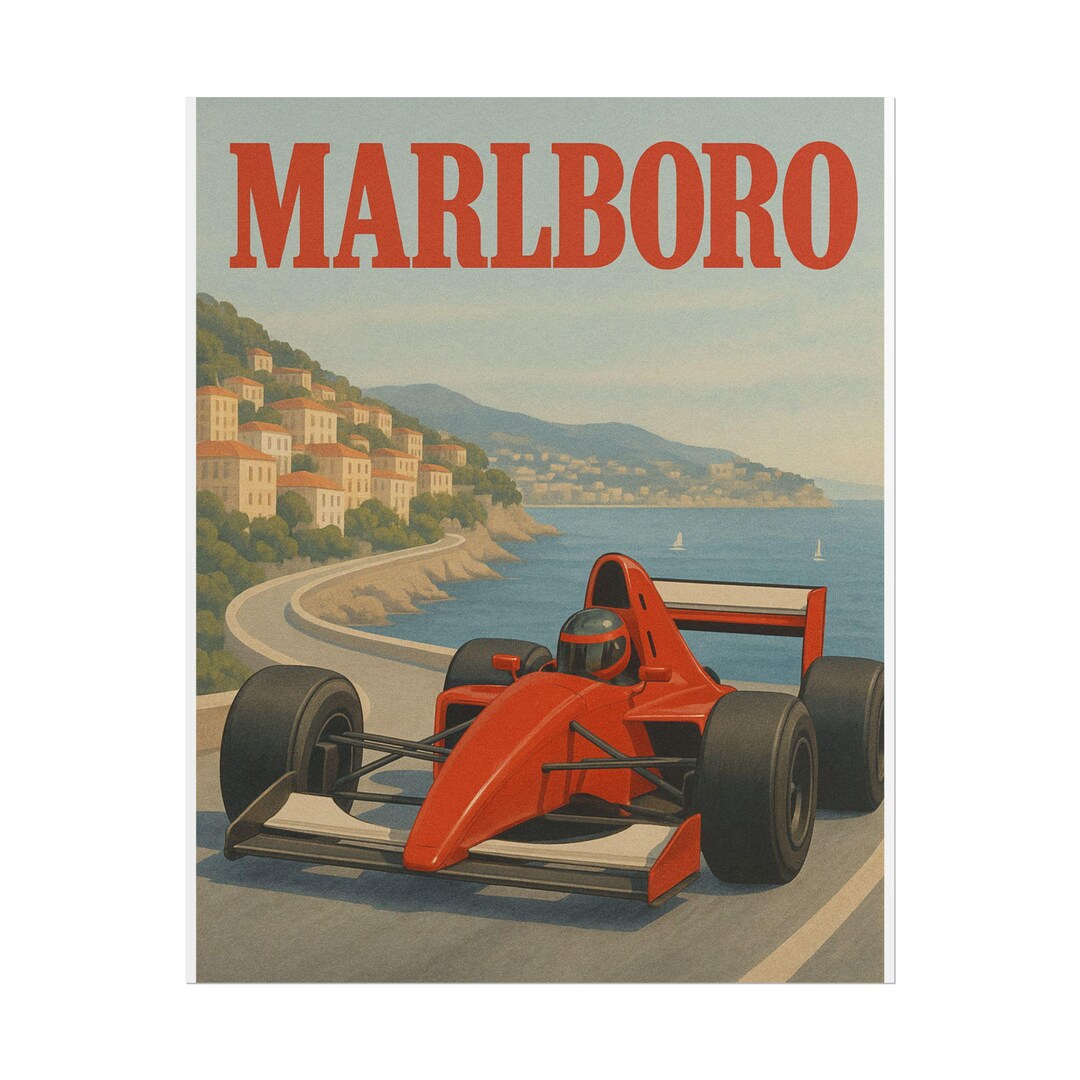 Vintage Racing Roll up Poster - Classic Car Art, Motorsport Decor ...