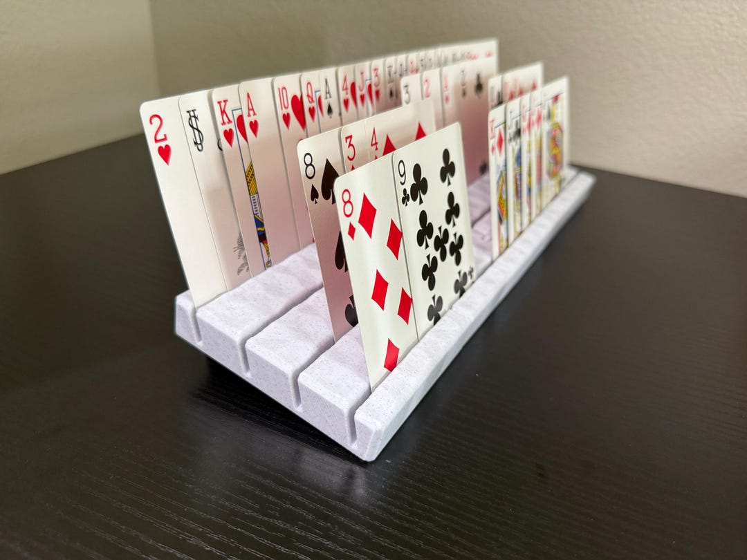 3D Printed Foldable Card Holder, Canasta Samba Poker Bridge, Hands Free ...