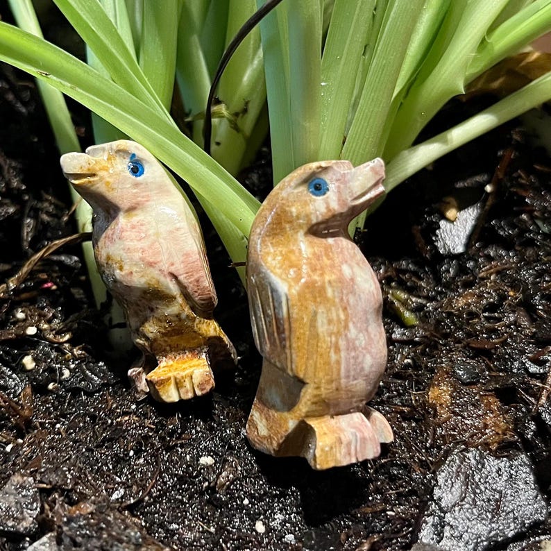 Soapstone Animal Carving – Pocket Crystal Spirit Totem for Meditation ...