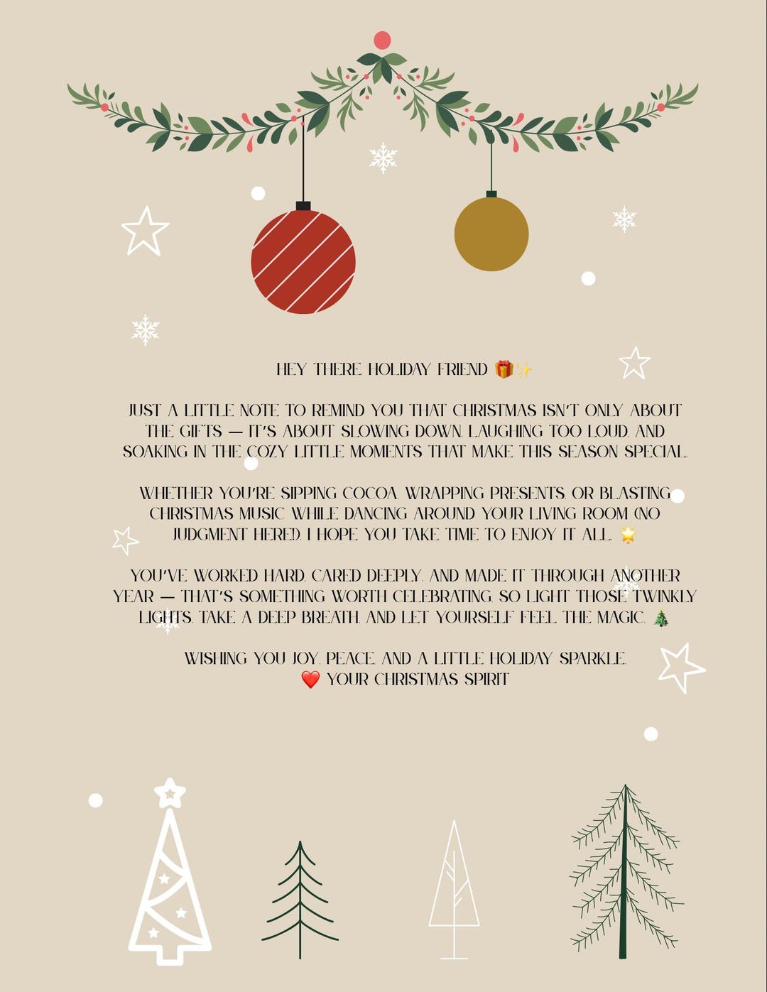 A Merry Little Christmas Note for You - Etsy