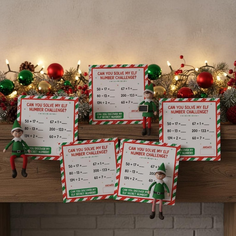 6 7 Elf Prop Game, Elf Math 67 Worksheet, Six Seven Riddle Printable ...