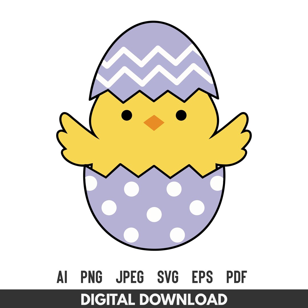 Easter Chick SVG Cut File for Cricut Silhouette – Cute Baby Chick in ...