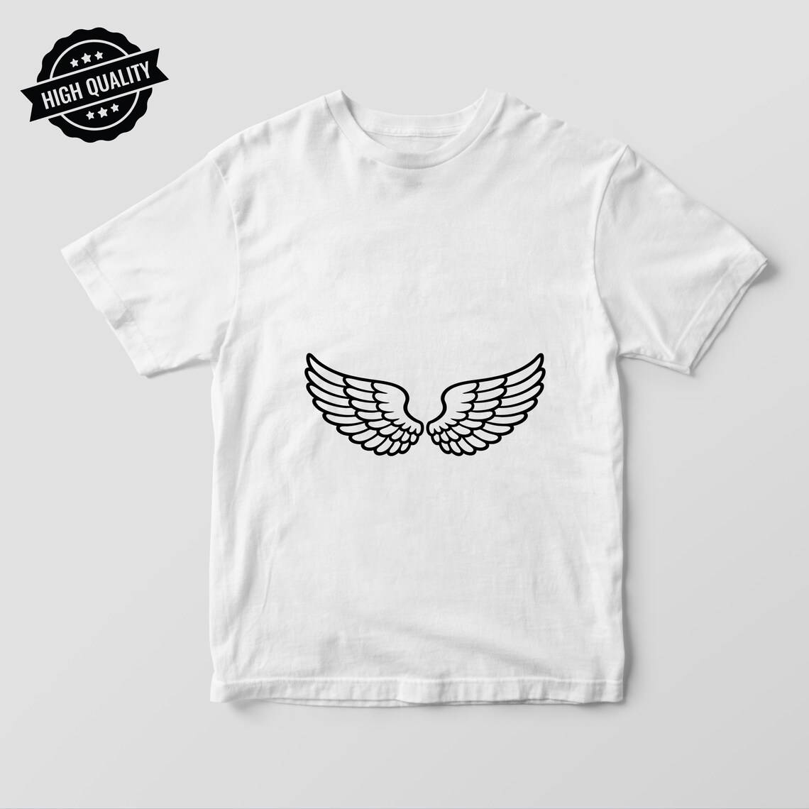 Angel Wings SVG | Symmetrical Wing Line Art Cut File for Cricut ...