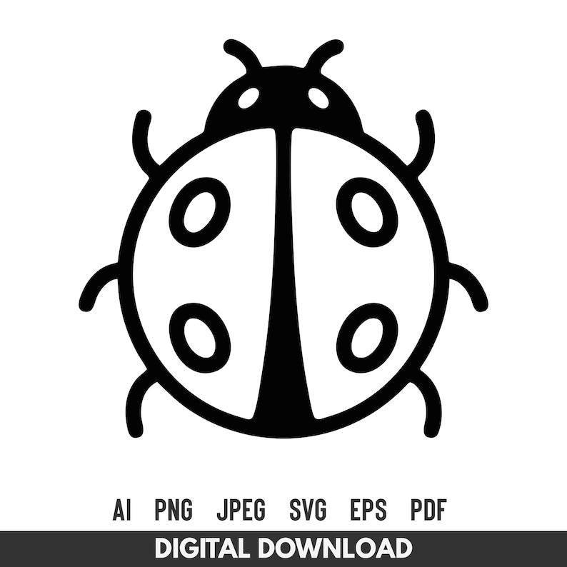 Ladybug SVG | Cute Ladybug Icon Silhouette Cut File for Cricut ...