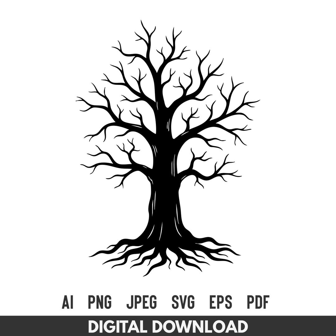 Spooky Tree SVG Cut File for Cricut Silhouette - Etsy