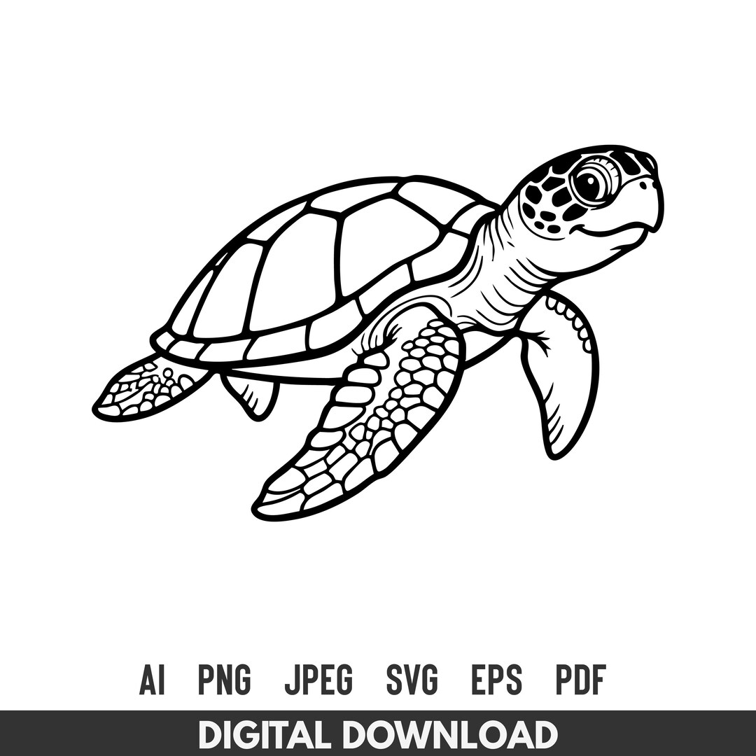 Sea Turtle SVG – Turtle Cut File for Cricut & Silhouette - Etsy