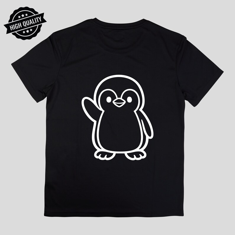 Penguin Waving SVG Cute Winter Cut File for Cricut and Silhouette - Etsy