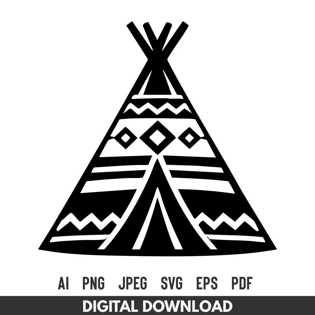Tepee Tent SVG Cut File for Cricut & Silhouette - Etsy