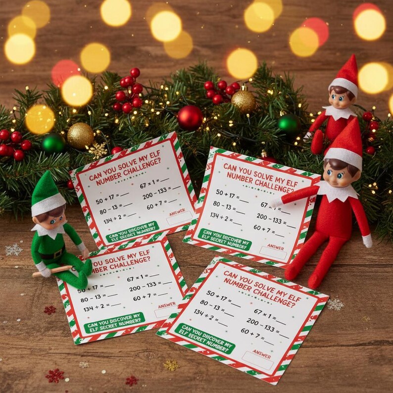 6 7 Elf Prop Game, Elf Math 67 Worksheet, Six Seven Riddle Printable ...