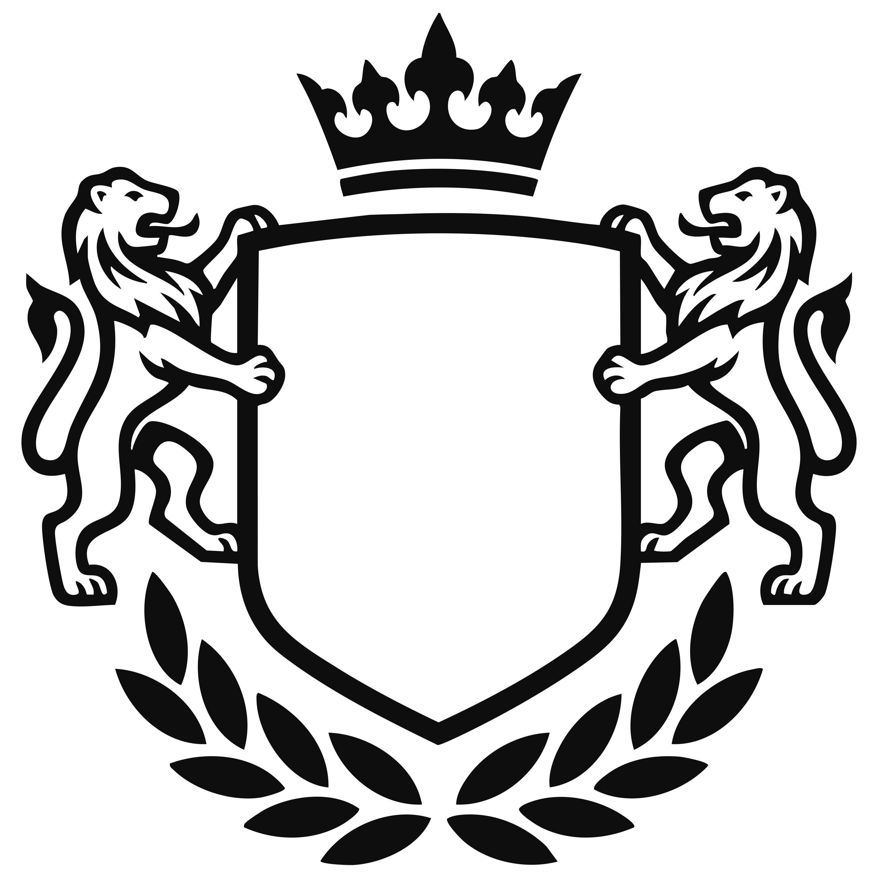 Royal Crest SVG PNG | Heraldic Shield Line Art | Cricut File - Etsy