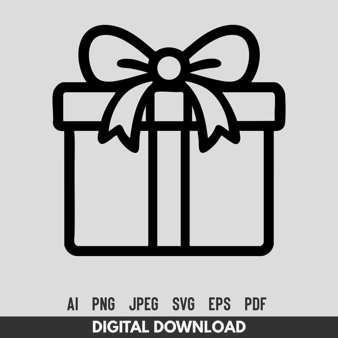 Christmas Present SVG Gift Box Cut File for Cricut and Silhouette - Etsy