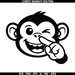 Cheeky Monkey SVG Png | Funny Cartoon Face Cut File - Etsy