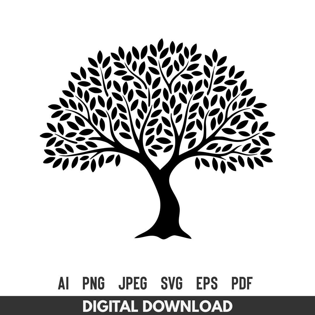 Olive Tree SVG Minimalist Cut File for Cricut & Silhouette - Etsy
