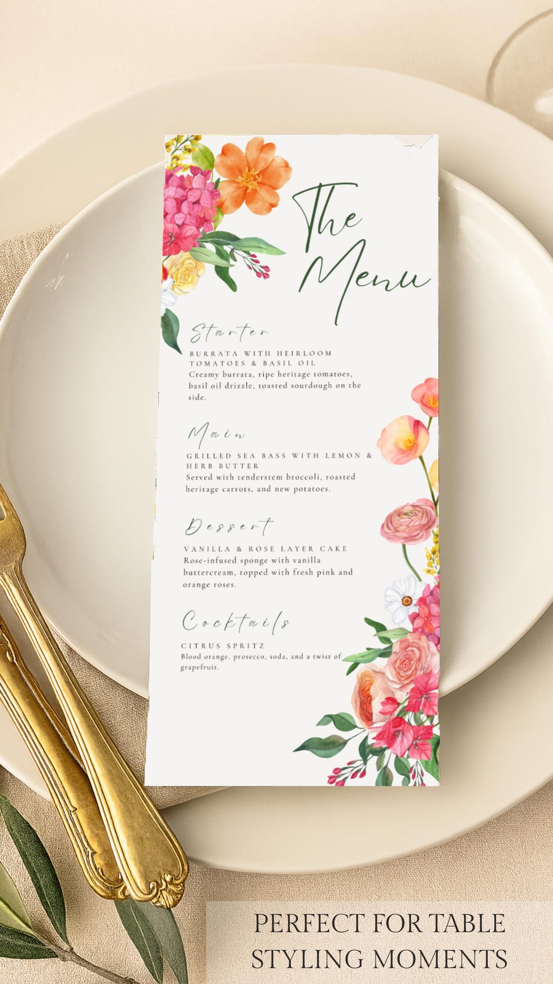 Editable Garden Party Menu Canva Template: Pink Floral Design - Etsy
