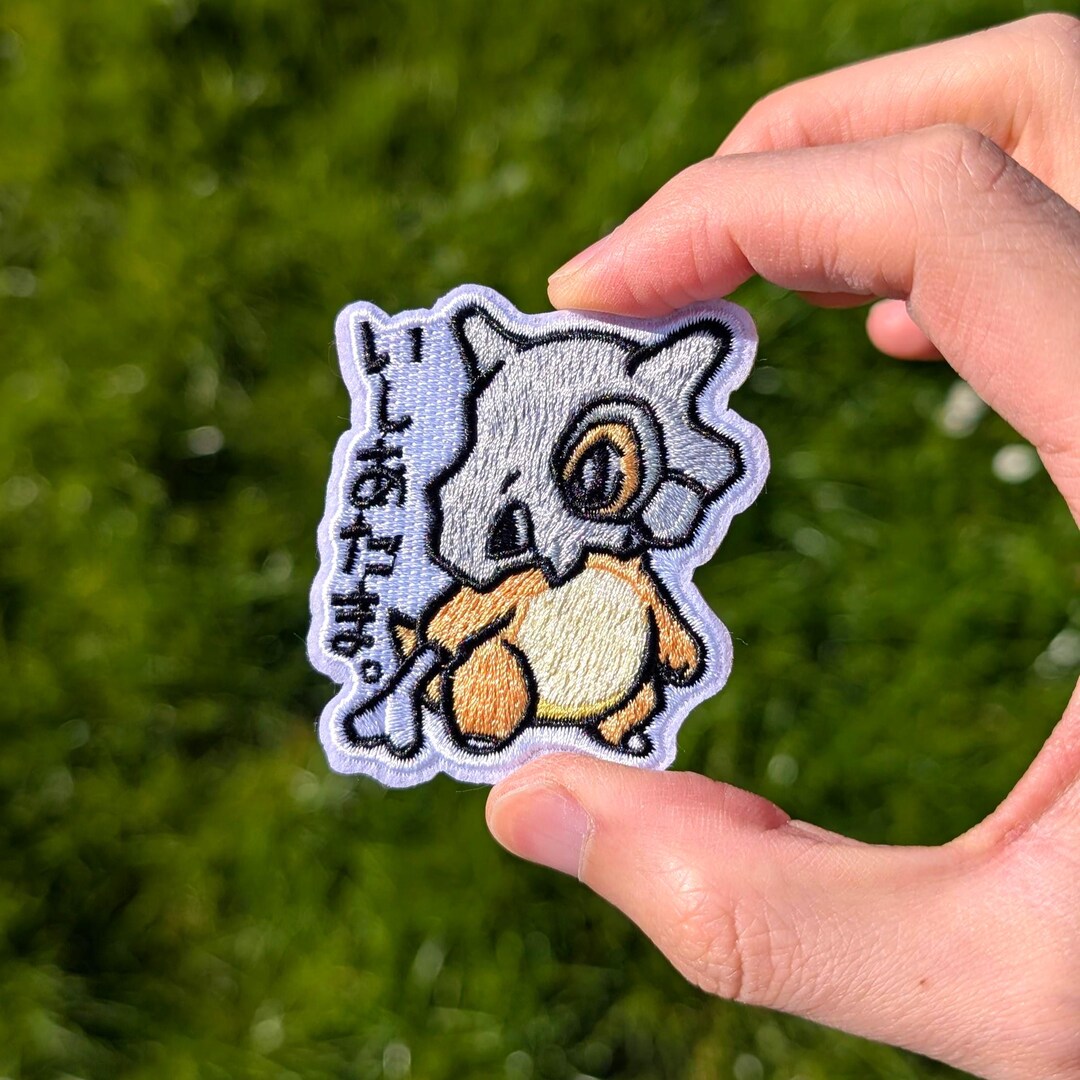 Cubone Embroidery Patch With Sticker Backing - B-side Label Pokemon - Etsy UK