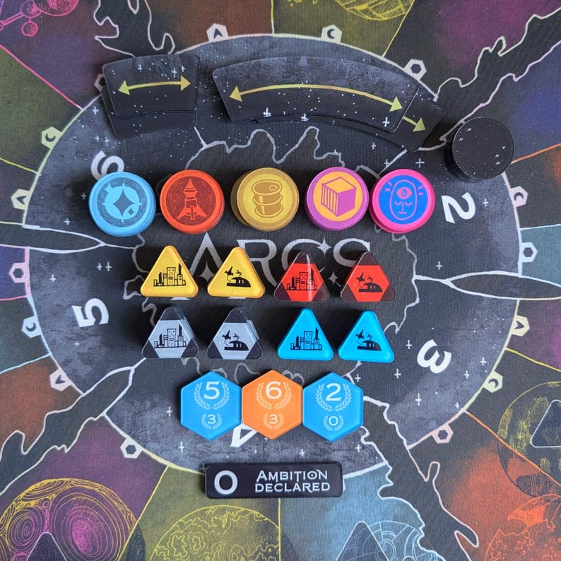 Arcs Acrylic Board Game Tokens - Base Game Pieces Only - Etsy