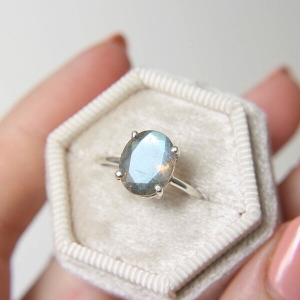 Labradorite Ring - Etsy