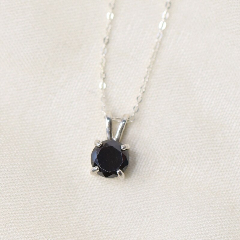 Black Spinel Pendant - Etsy