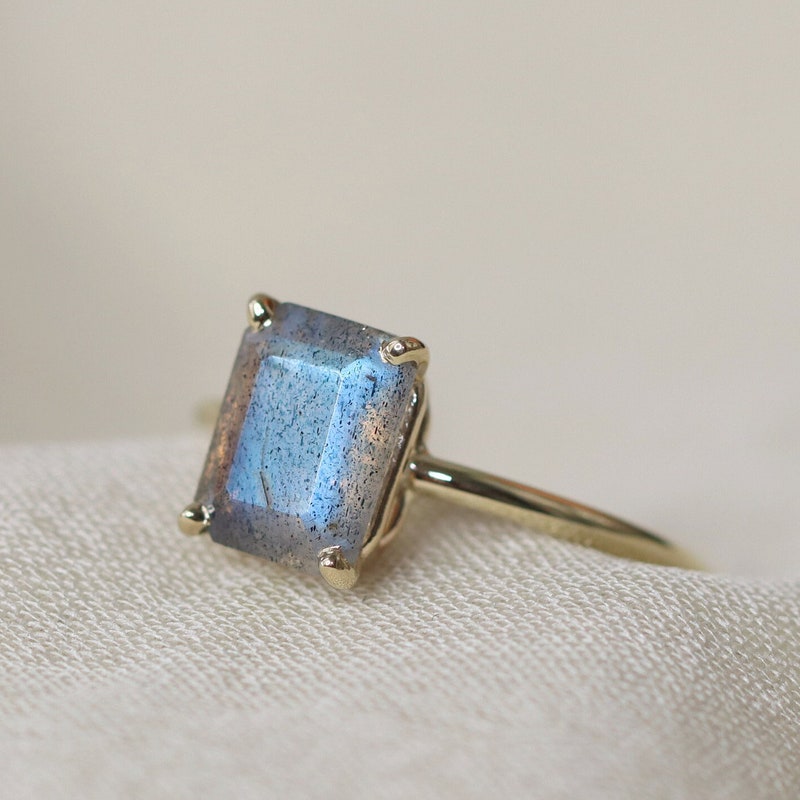 Labradorite Engagement Ring - Etsy