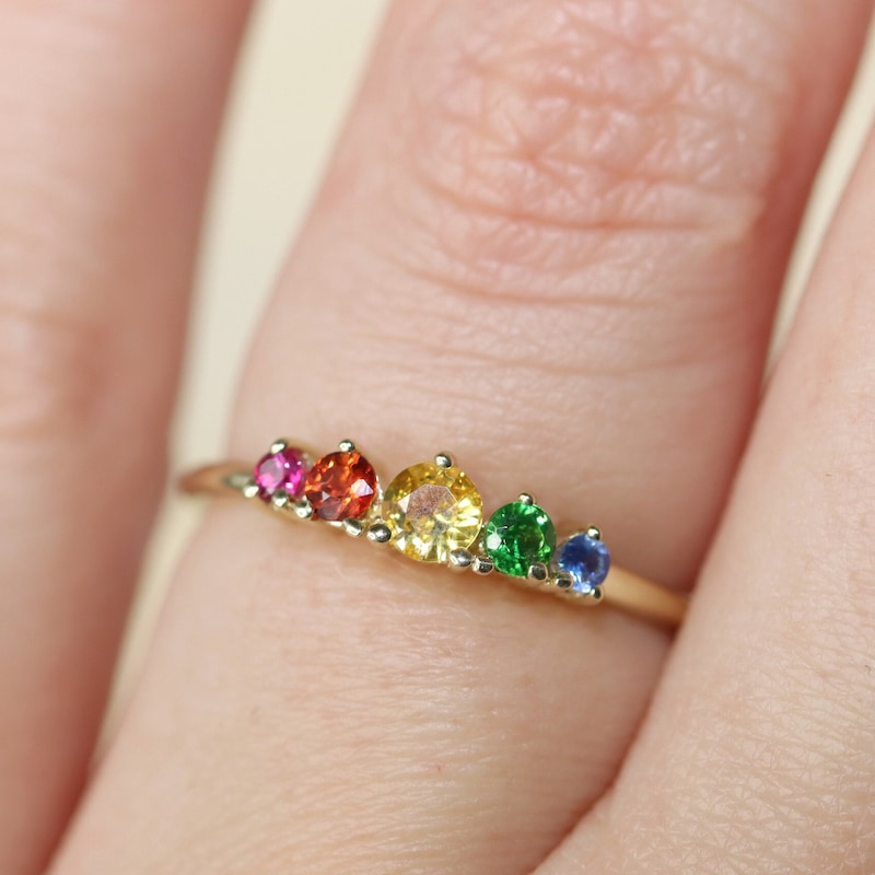 Rainbow Ring - Etsy