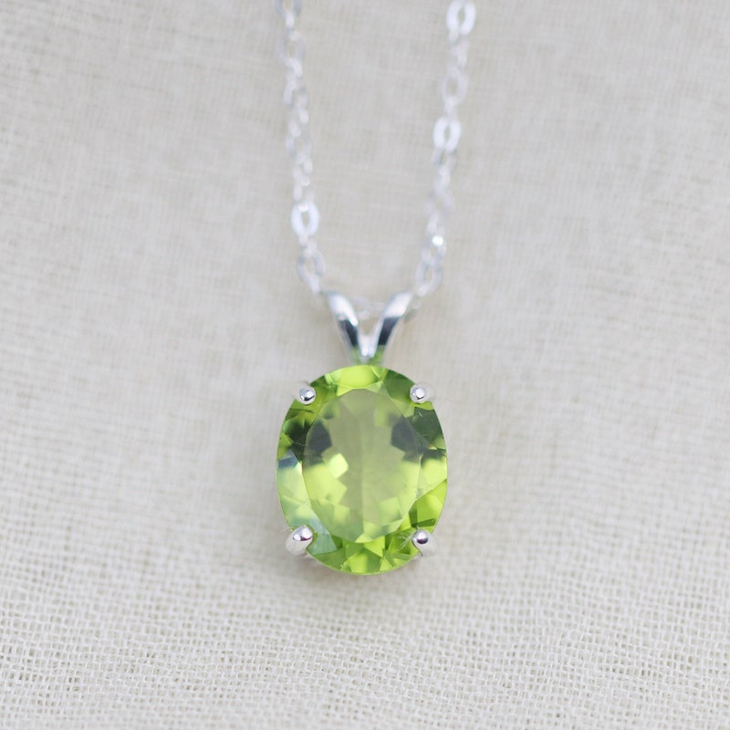 Peridot Necklace - Etsy