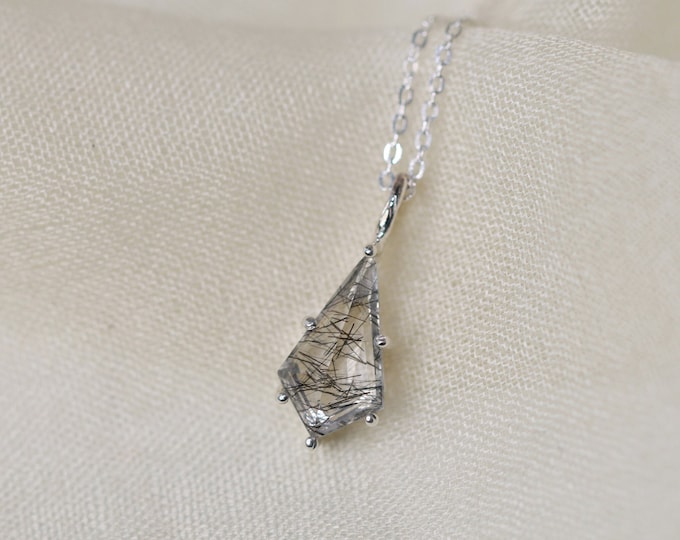 12x7 Tourmalinated Quartz Kite Pendant Necklace Kite Shaped - Etsy