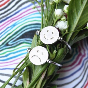 Mood Ring, Smiley Face Ring, Happy Face Ring, Flip Ring, Spinner Ring ...